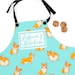 Custom Apron, Corgi Aprons, Dog Personalized Cooking Baking Apron for ...