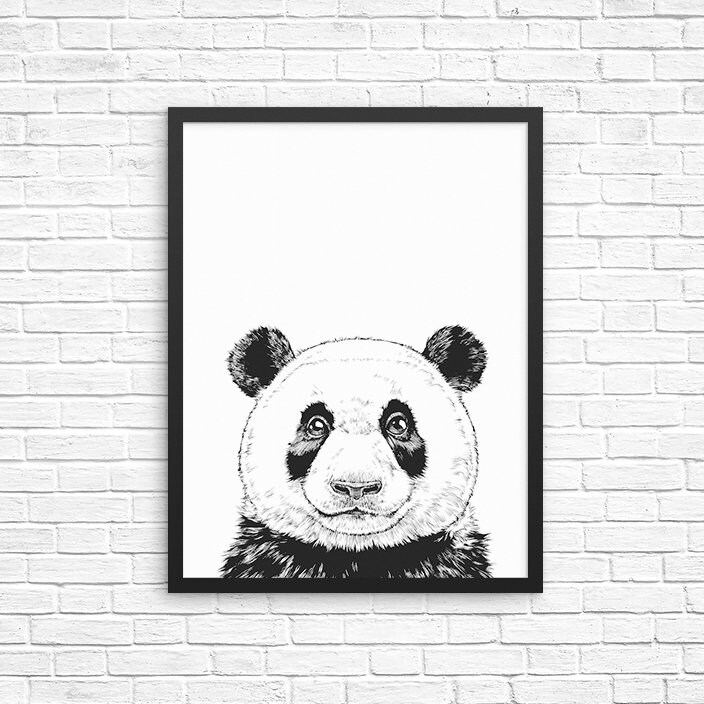 Panda Wall Art Panda Bear Print Animal Decor Animal Prints | Etsy