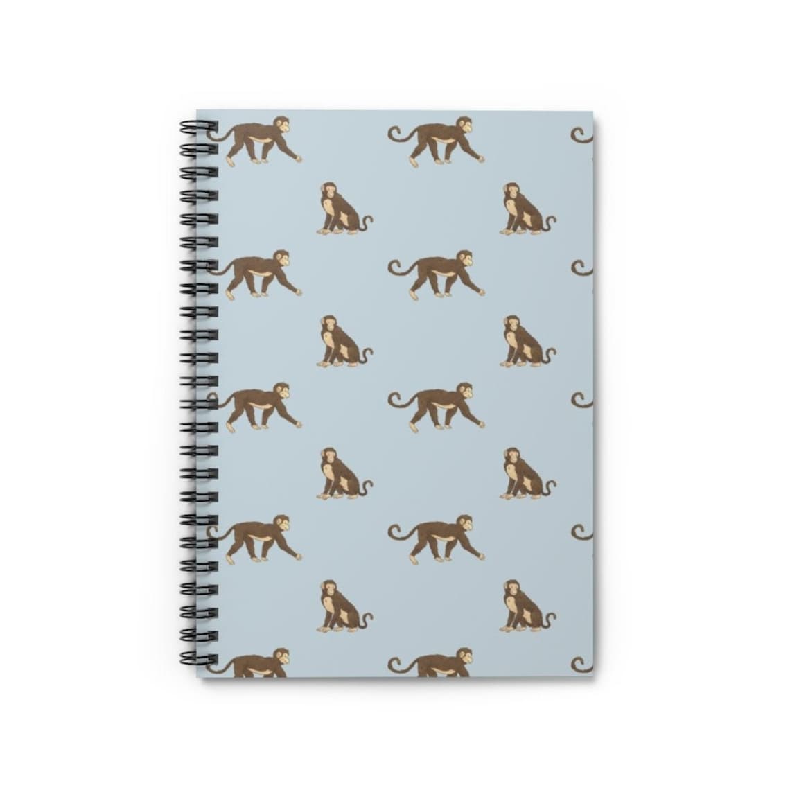 Monkey Notebook Safari Animal Spiral Notebook Cute Notepad | Etsy