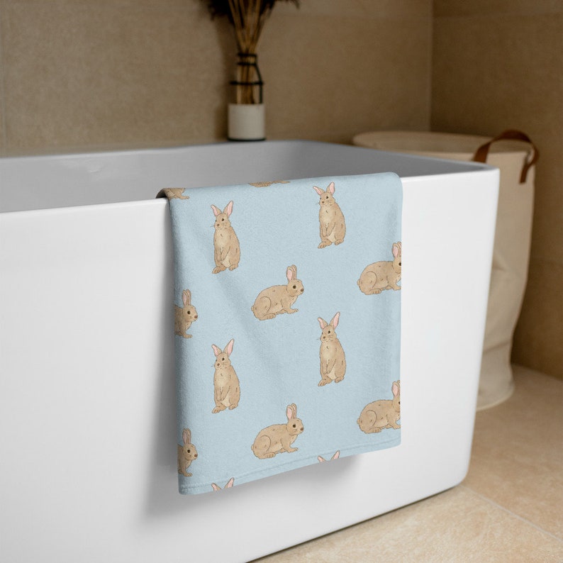 Rabbit Beach Towel Pet Bath Towel Cute Animal Towel Rabbit - Etsy