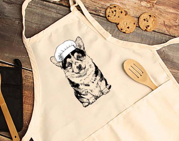 Tri Color Corgi Apron Corgi Mom Aprons With Pockets Dog - Etsy