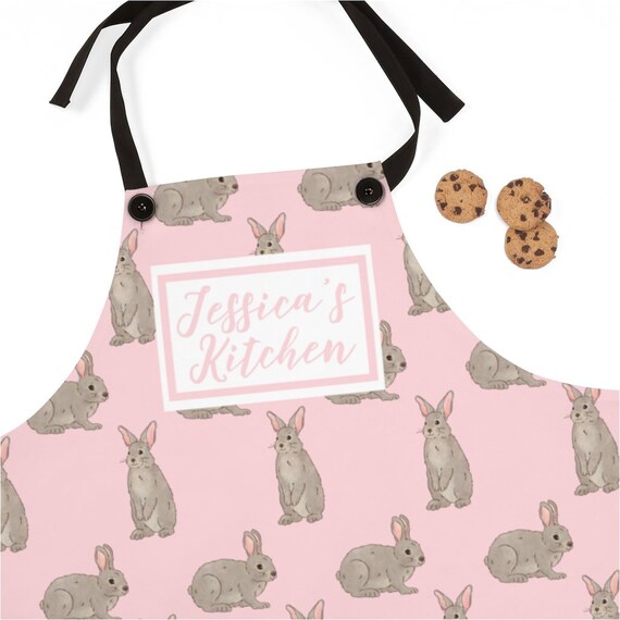 Custom Rabbit Apron Bunny Aprons Animal Personalized Cooking | Etsy