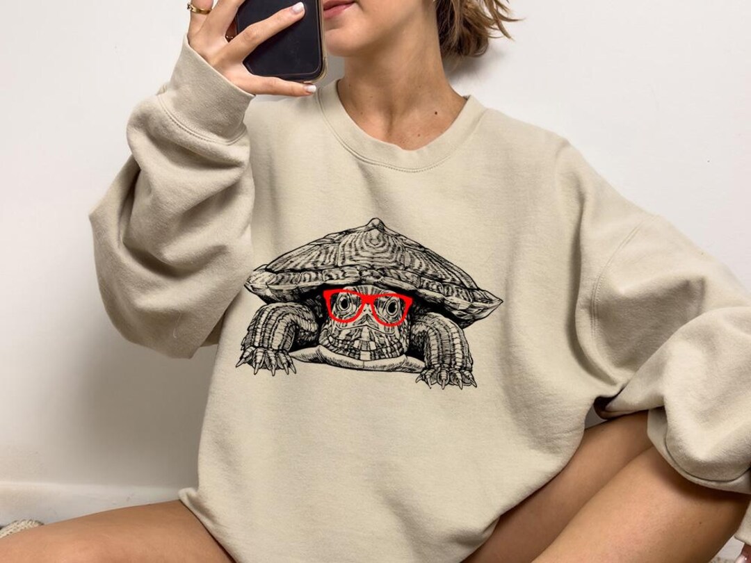 Red Eared Slider Turtle Shirt, Slider Turtle Sweatshirt, Cute Red Ear ...