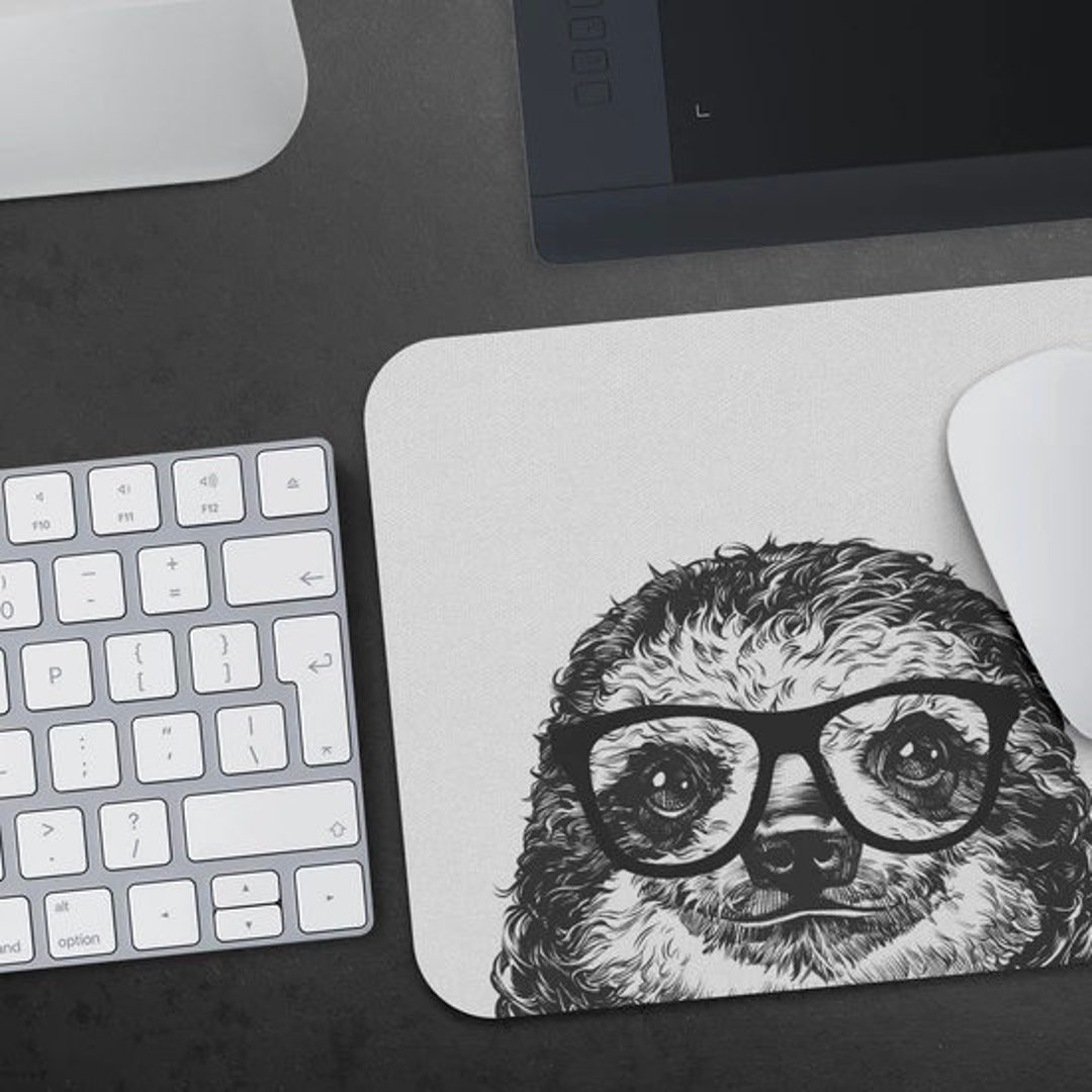 Sloth Mousepad, Hipster Nerdy Animal Mouse Pad, Sloth Gift Mousepads ...