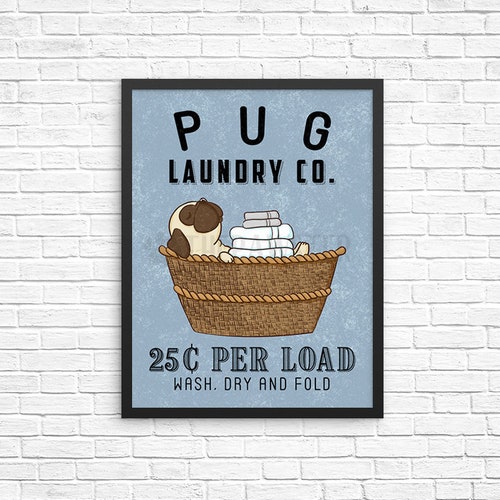 Pug Bathroom Wall Decor Dog Funny Bathroom Art Print Wall - Etsy