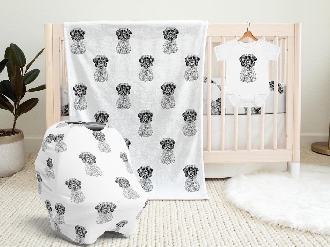 Wirehaired Pointing Griffon Baby Blanket, Griff Dog Baby Shower Gift ...