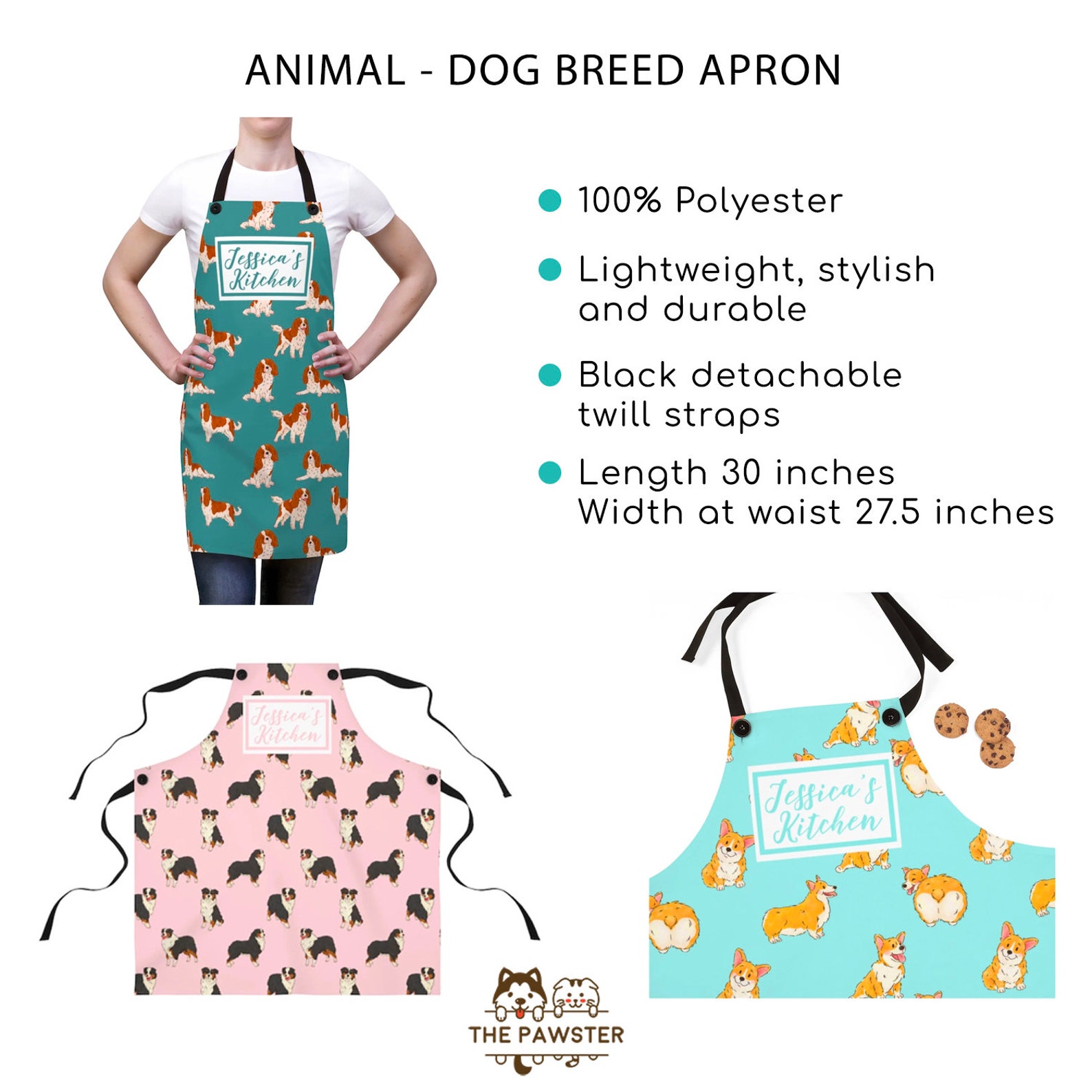 Custom Apron Axolotl Aprons Animal Personalized Cooking - Etsy