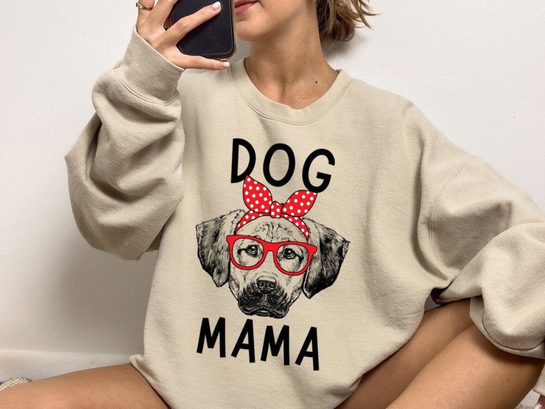 Dog Mama Shirt, Black Mouth Cur Gift, Cute Dog Mom Sweatshirt, Dog ...