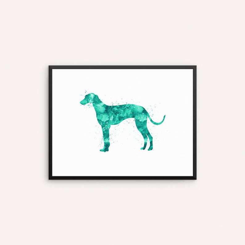 Greyhound Watercolor Print Greyhound Art Watercolor Dog Wall - Etsy