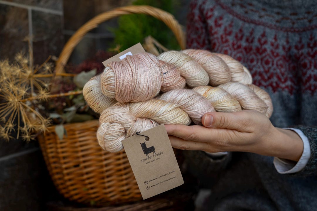 Hand Dyed Merino Silk Yarn Piene,merino Silky,fingering,sockenwolle ...