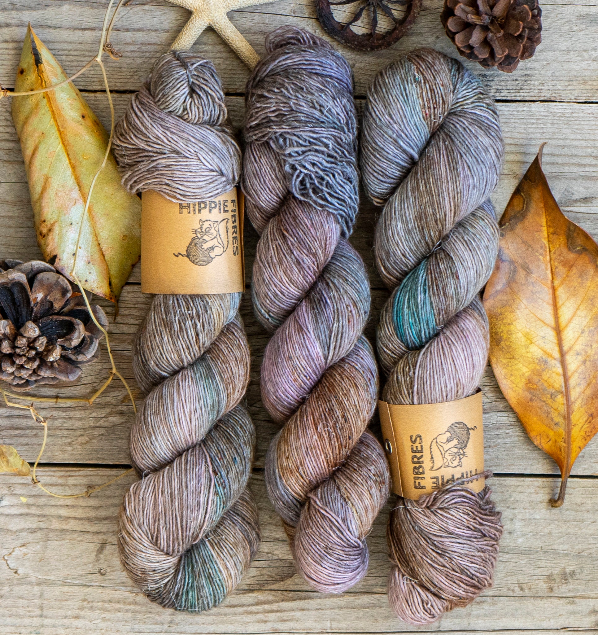 Hand Dyed Merino Linen Singles Yarn DUSKY Merino Linen yarn | Etsy