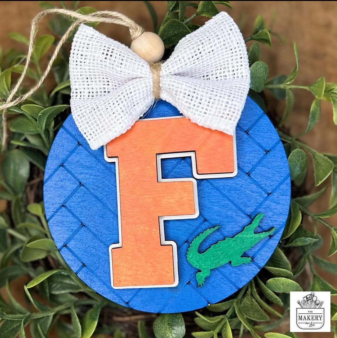 Florida Gators Ornament • Hand Painted Wood, Football Gift - Etsy