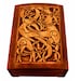 Wooden Viking Jewelry Box With Urnes Deer, Historical, Norse Pattern ...