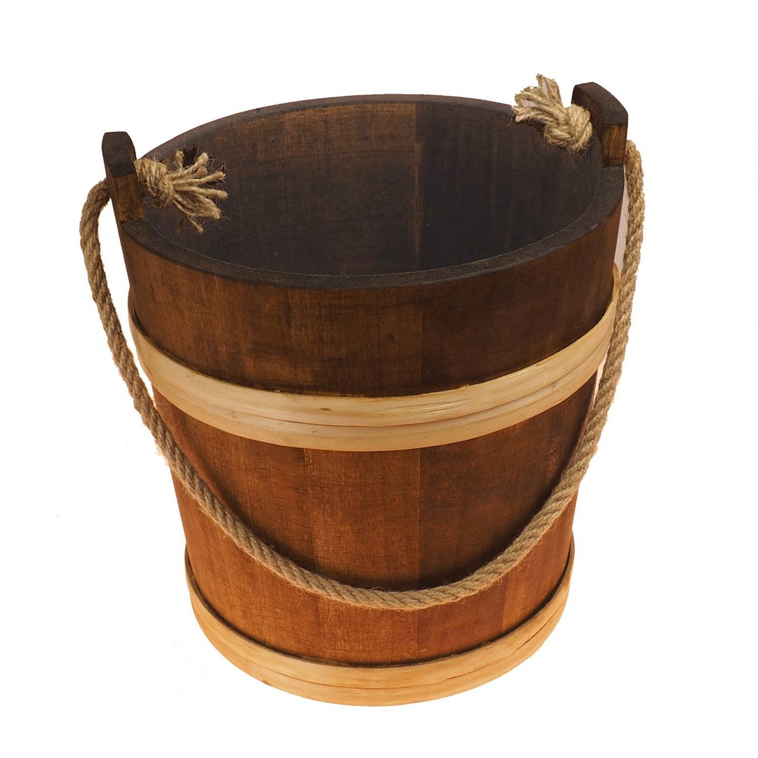 10 Litre Bucket With Rope, 2,6 Gal, Country , Viking, Medieval ...