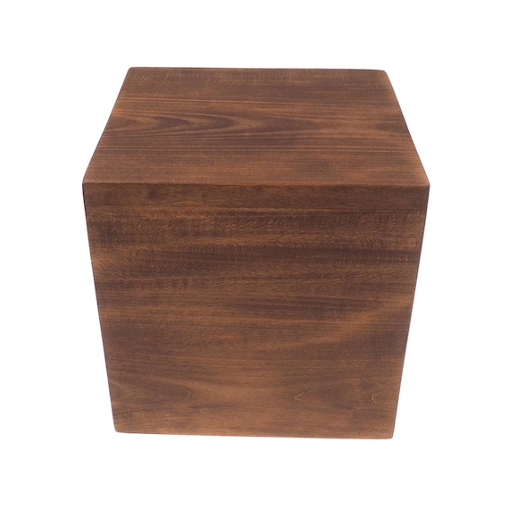 Simple Square Personalized Wood Urn for Human Ashes Hand | Etsy