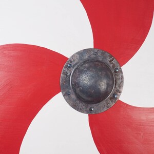 Red and White Viking Shield Pattern,cross Pattern, Norsman Shield, Wall ...