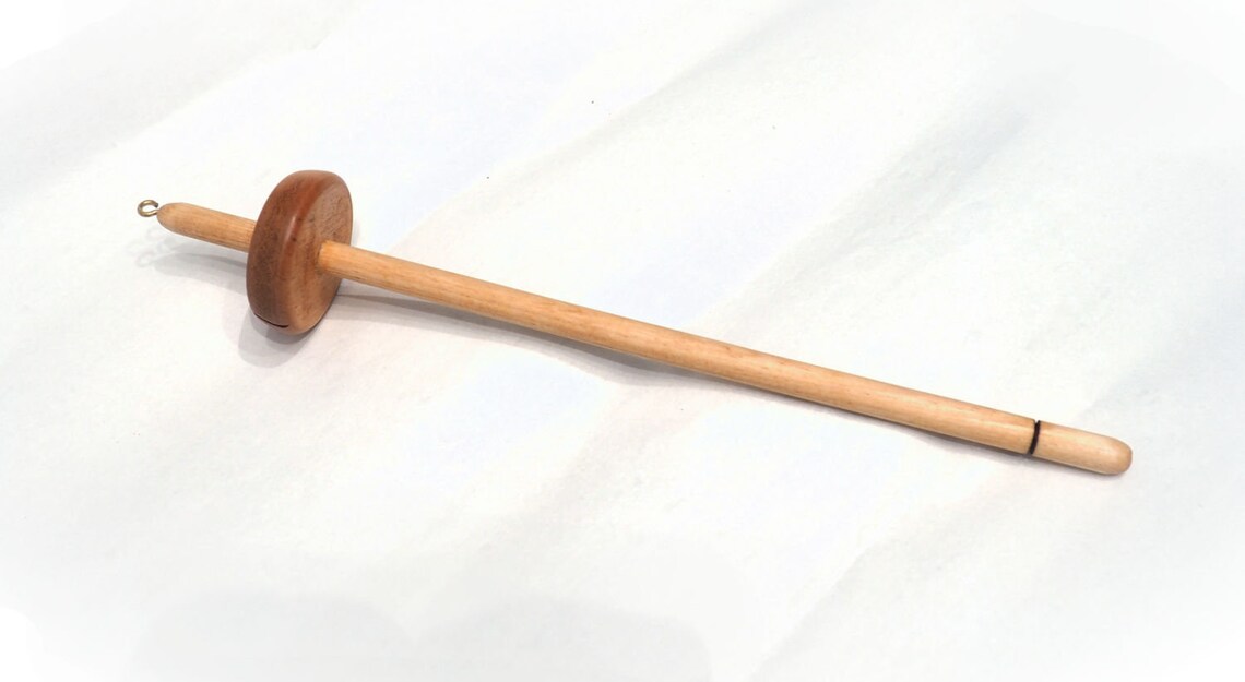 Hand Turned Alder Bottom & Top Drop Spindle | Etsy