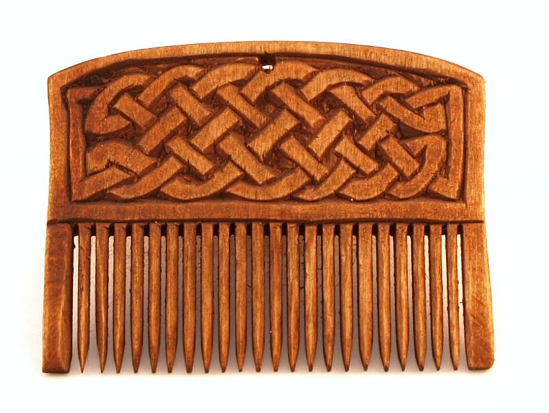 Viking Wooden Comb With Plait - Etsy