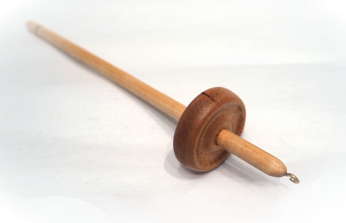 Hand Turned Alder Bottom & Top Drop Spindle | Etsy