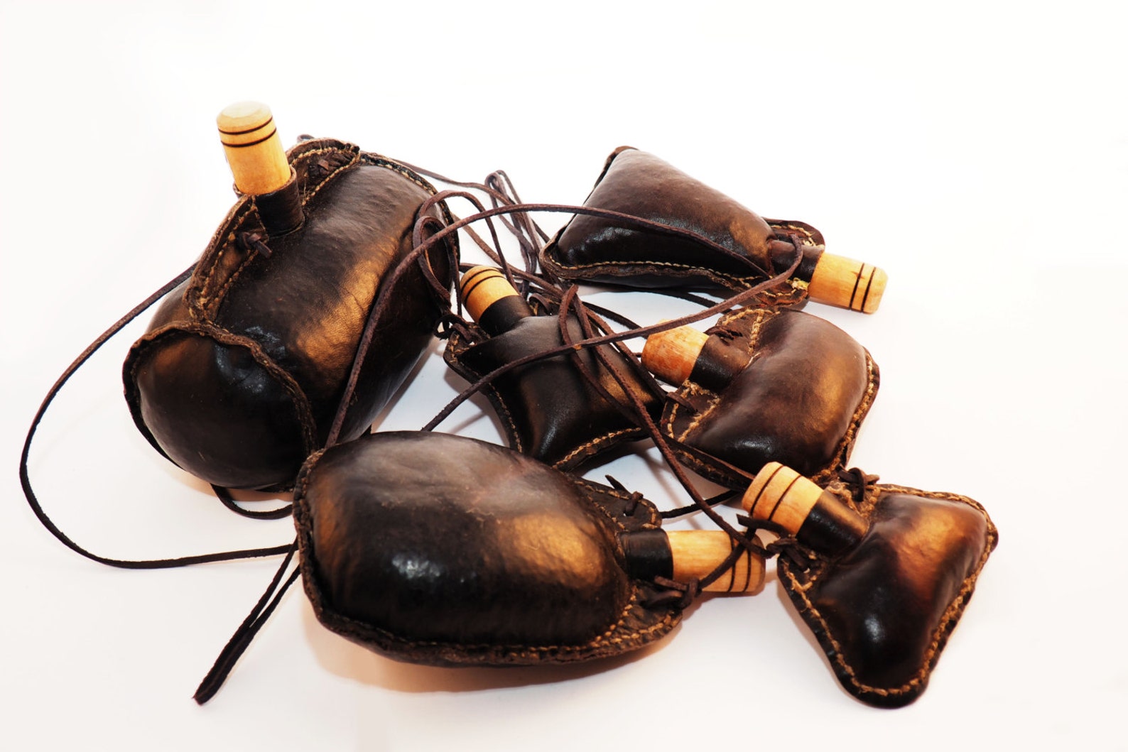 Hand Crafted Leather Wine Skin Flask - Medieval Style, Natural - Etsy