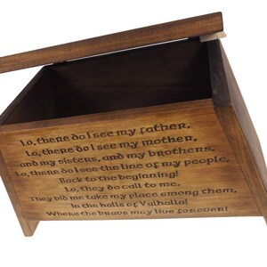 Viking Personalized Wood Memorial Box With Yggdrasil, Wooden Carved ...