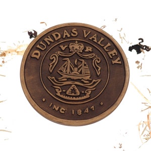 Round Personalized Family Crest, Hand Carved, Coat of Arms, Custom ...