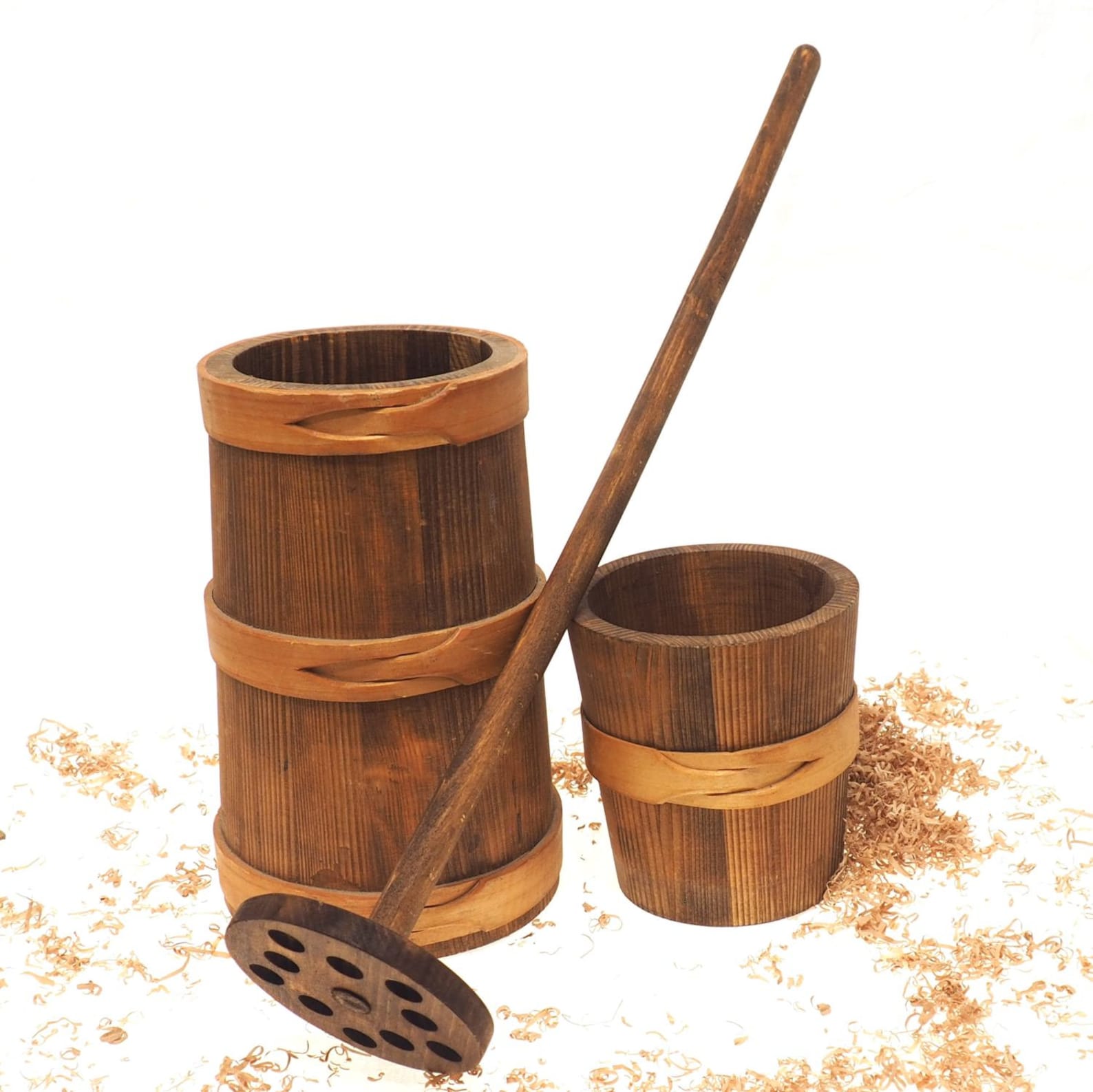 Big Fully Functional Stave Butter Churner Hand Made Medieval Rustical 1 ...