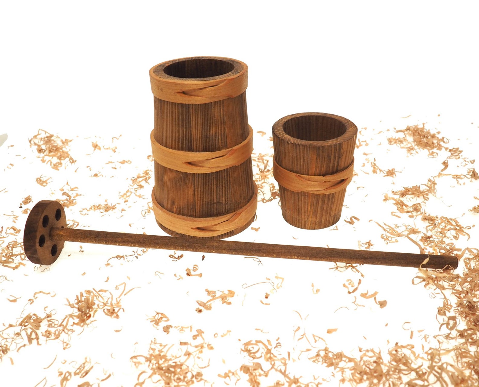 Big Fully Functional Stave Butter Churner Hand Made Medieval Rustical 1 ...