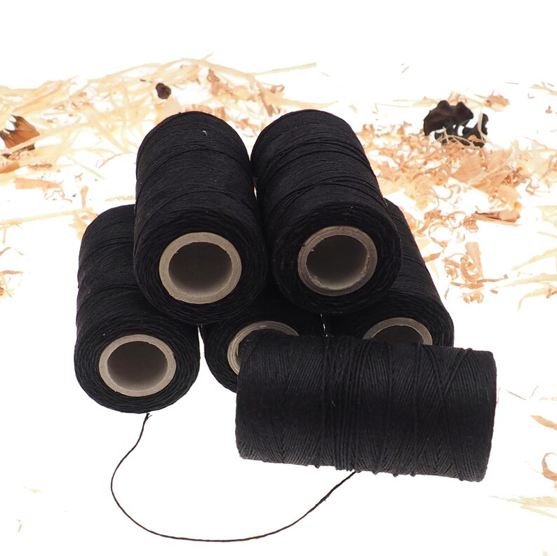 Black Linen Thread Unwaxed Black Linen String Warp Thread - Etsy