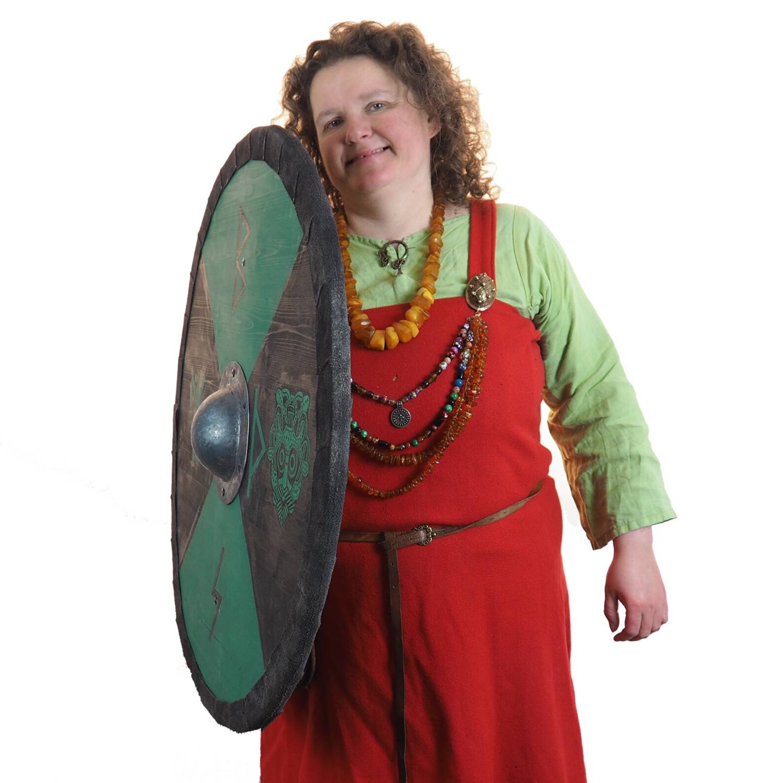 Personalized Runic Viking Shield With Thor Mask Norsman - Etsy