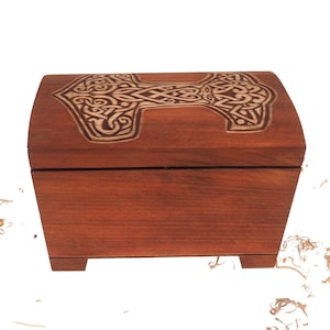 Big Wooden Historical Jewelry Box With Thor Hammer Memorial Box Wooden ...