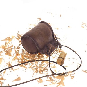 Bright Leather Small Barrel Waterskin, Hand Crafted, Medieval Wine Skin ...