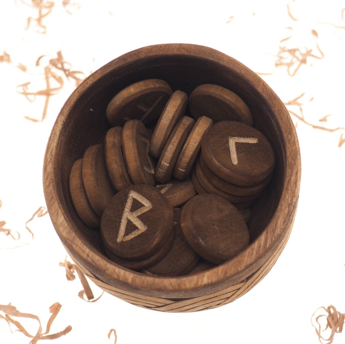 Viking Rune Set in hand carved Box with Solar protection Norse | Etsy