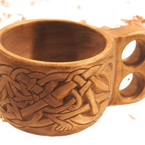 Viking Kuksa, Intricately Carved, Viking Style, Wooden Mug. Kuksa ...