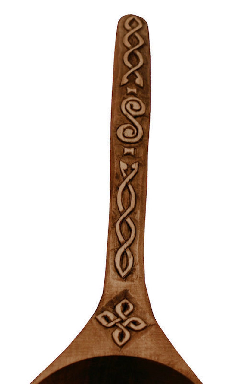 Hand Carved Spoon With a Celtic Pattern - Etsy