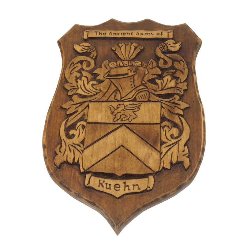 Personalized Family Arms Crest Hand Carved Coat of Arms | Etsy