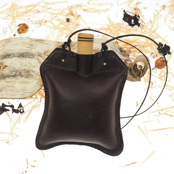 Square Waterskin 19 oz Natural water bottle for bear and | Etsy