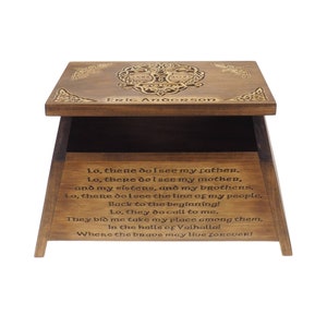 Viking Personalized Wood Memorial Box With Yggdrasil, Wooden Carved ...