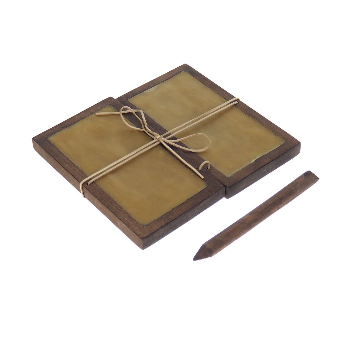 Wax Tablet, Oak Color Viking Pattern, Hand Made, Medieval, Larp, SCA ...