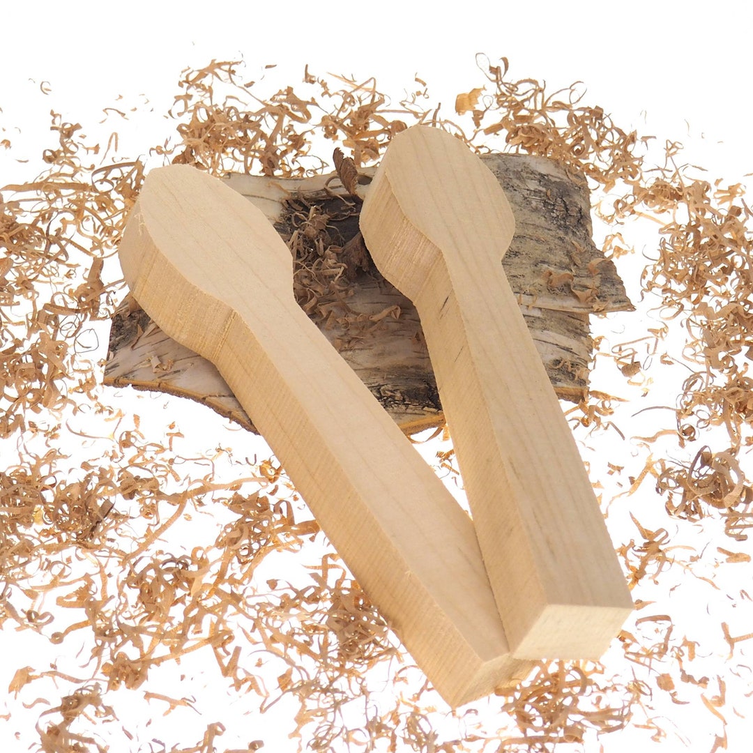Linden Tree Carving Wood Spoon Blank Set 2 Piece Set - Etsy