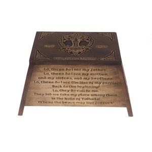 Viking Personalized Wood Urn With Yggdrasil, Plait Motive, Memorial Box ...