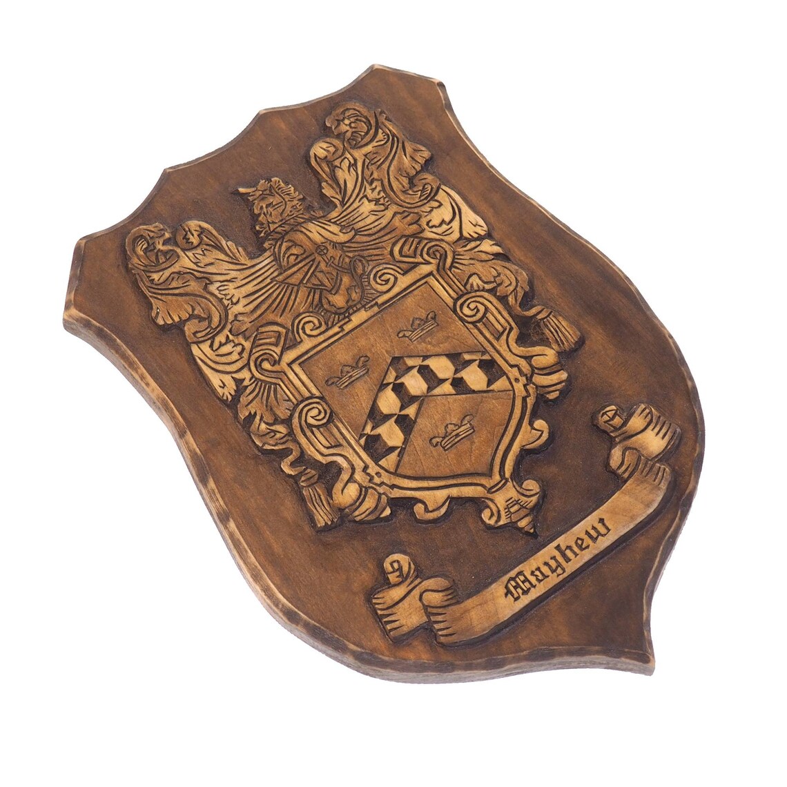 Personalized Family Crest Hand Carved Coat of Arms Custom - Etsy