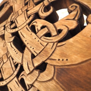 Viking Personalized Three-shelf Bookcase, Wall Shelf With Dragon Head ...