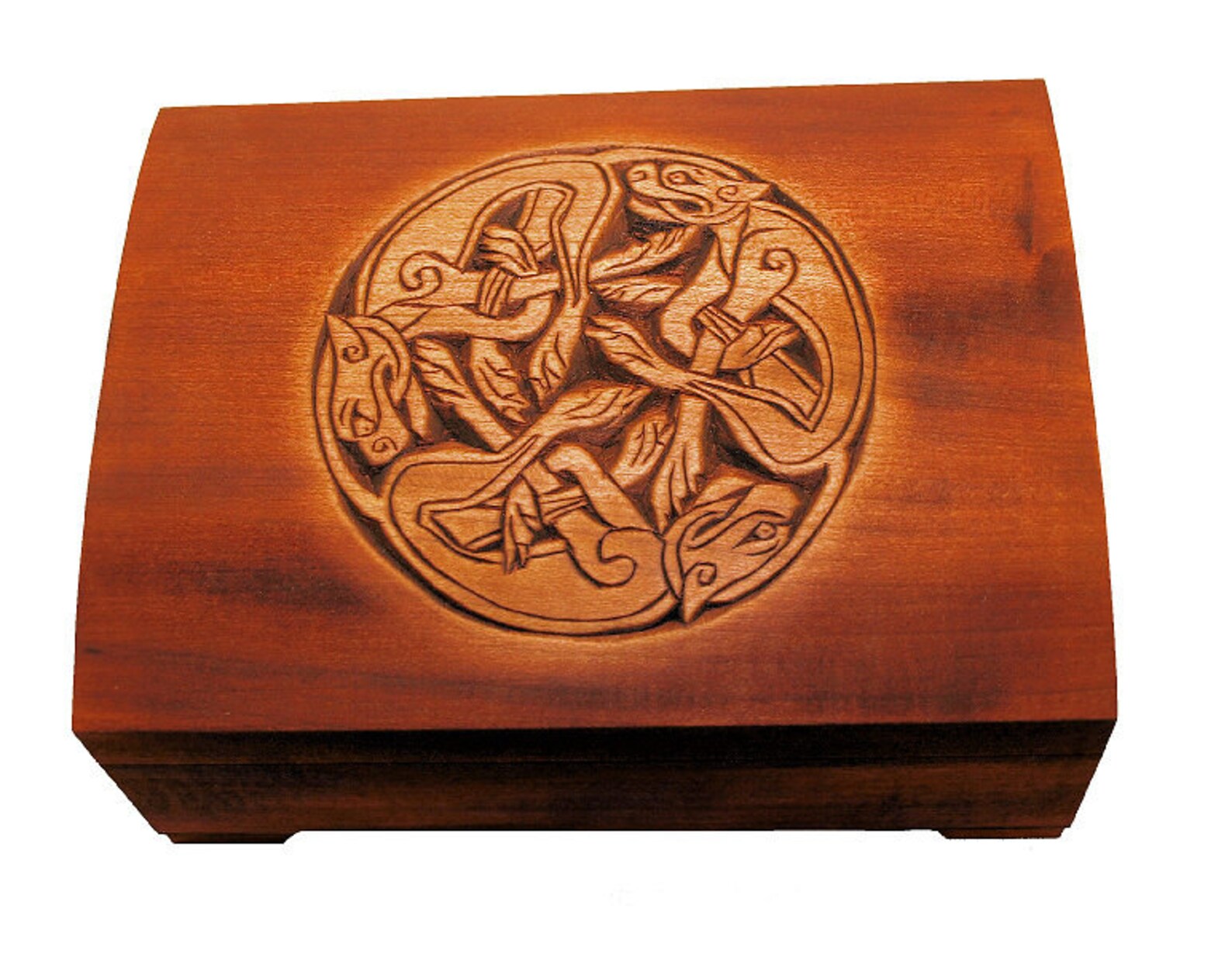 Wooden Historical Jewelry Box With Celtic Ornament From Book of Kells ...