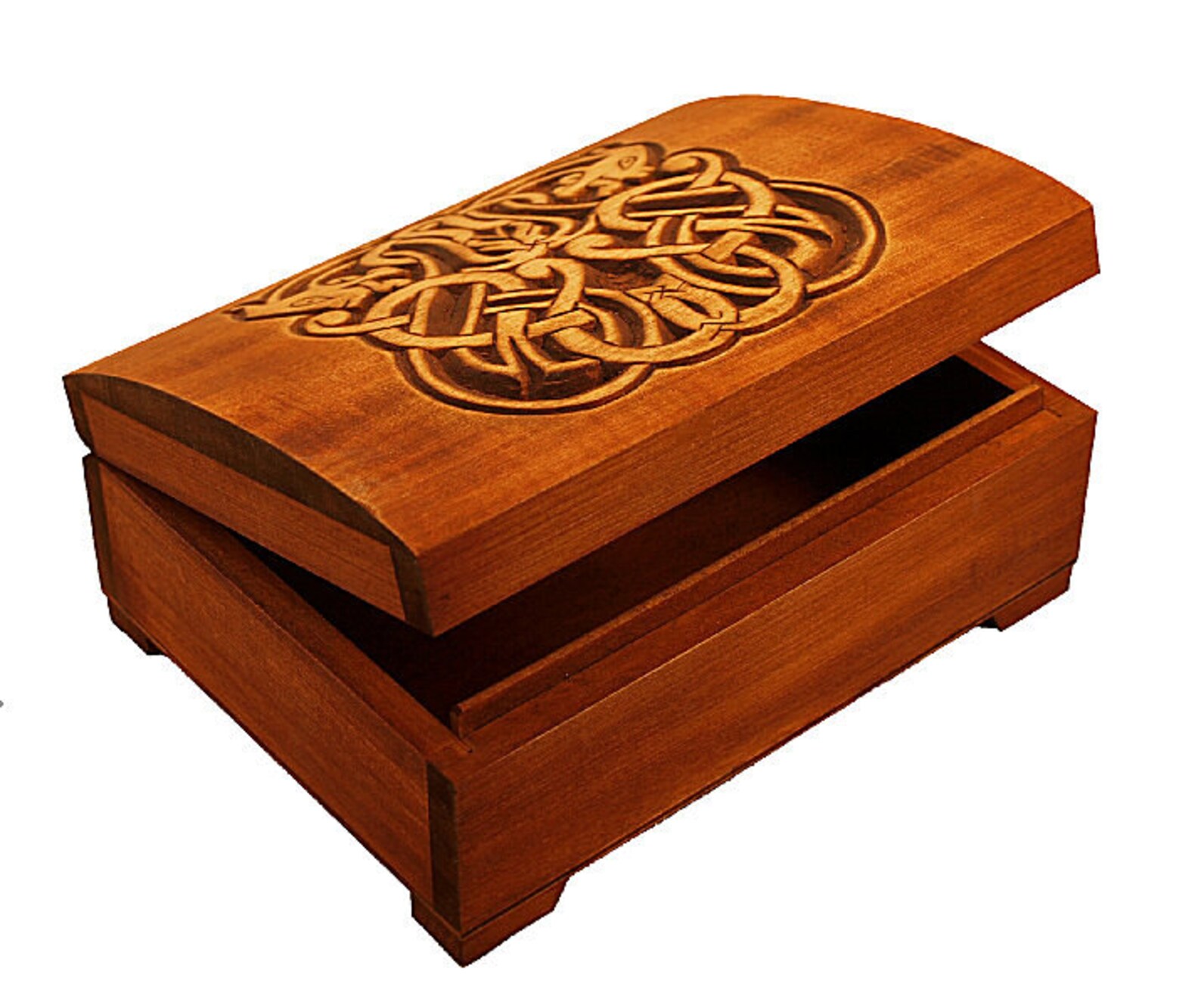 Wooden Historical Jewelry Box With Urnes Dragons, Gotland (sweden) - Etsy