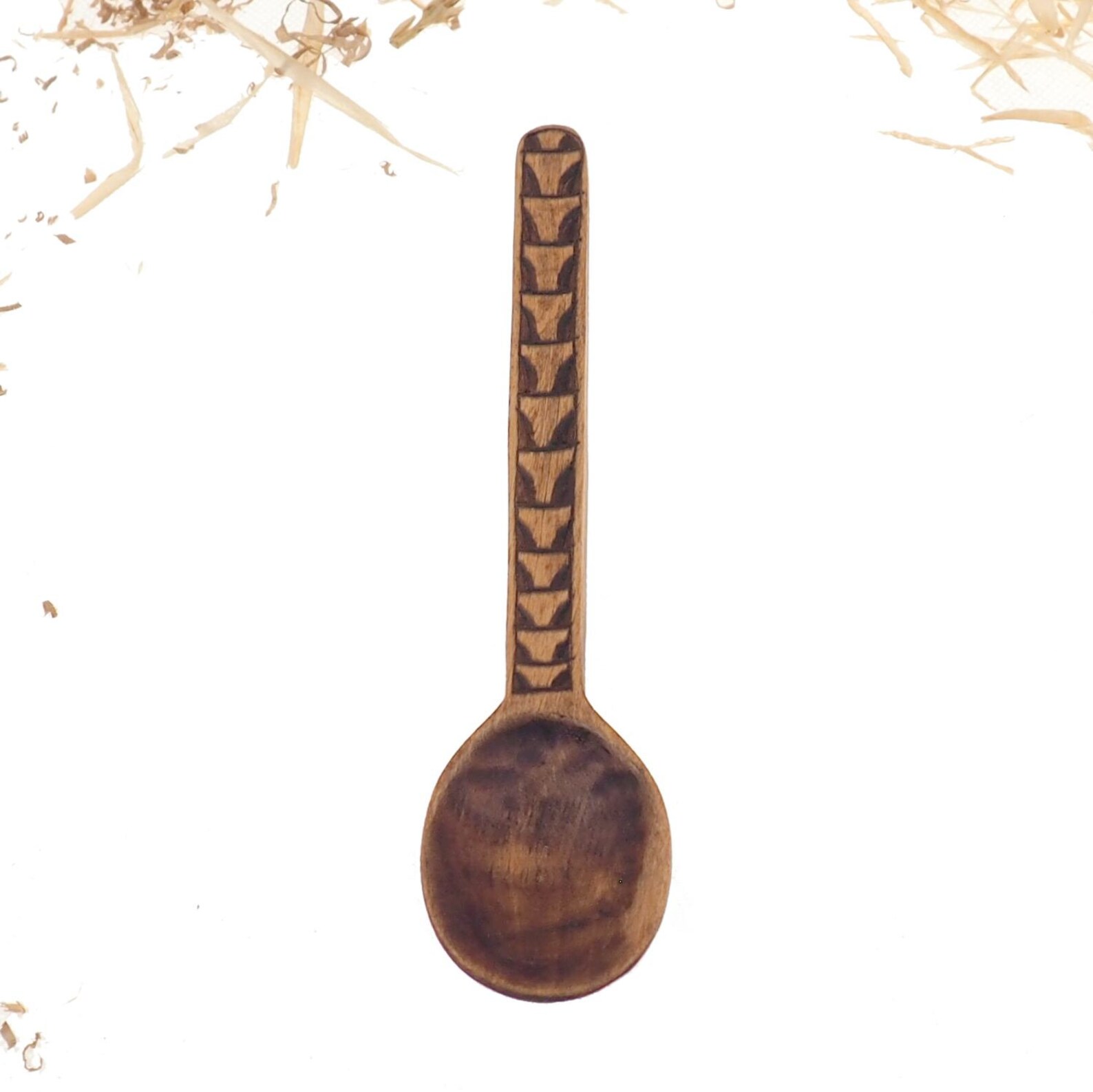 Wooden Hand Carved Spoon, Medieval Spoon, Viking Pattern,wood Cutlery ...