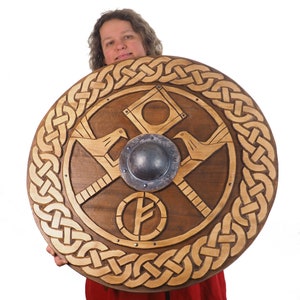 Hand Carved Custom Pattern Viking Shield, 30 Inch, Blank Surface ...