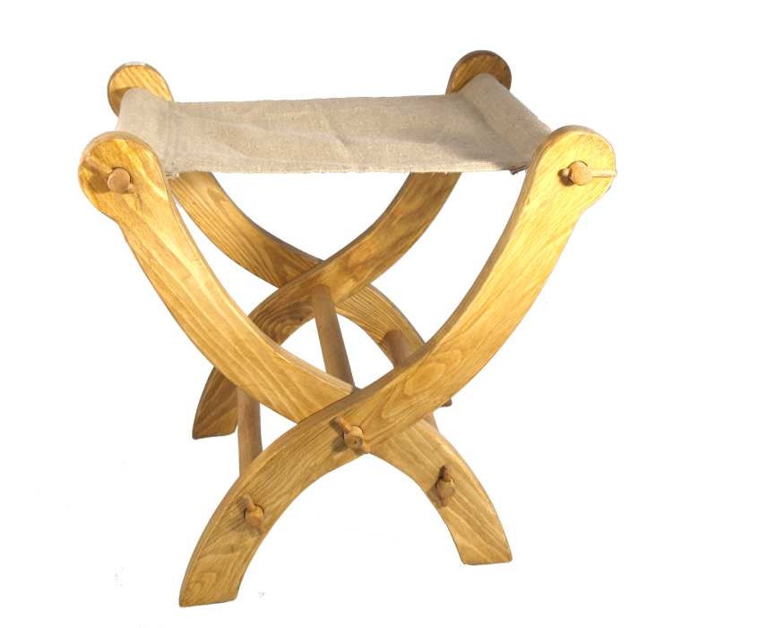 Medium Wooden Folding Stool, Wooden, Medieval, Viking, Larp, Sca ...