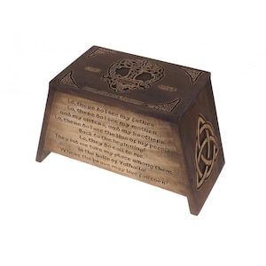 Viking Personalized Wood Urn With Yggdrasil, Plait Motive, Memorial Box ...