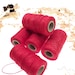RED Linen Thread Unwaxed Red Linen String Warp Thread - Etsy